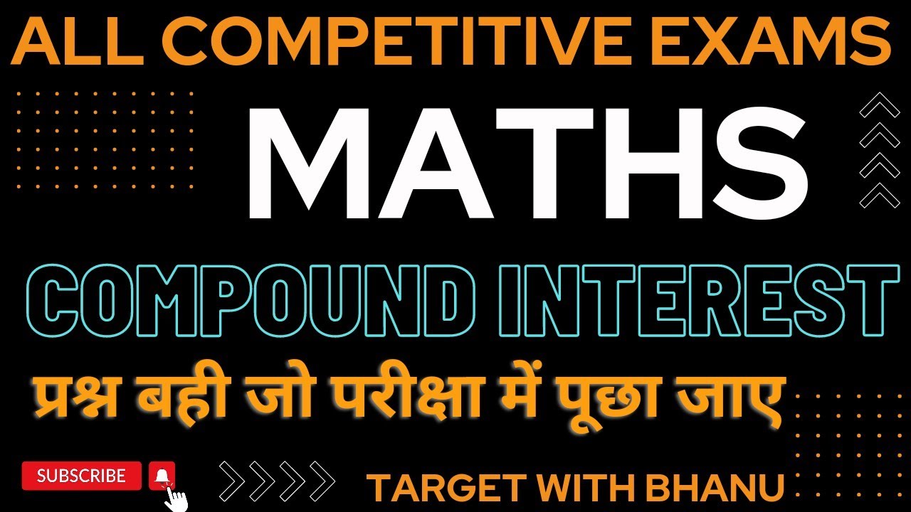 Compound interest | math ci | Bsf / crpf / cisf / ssc mts math compound ...