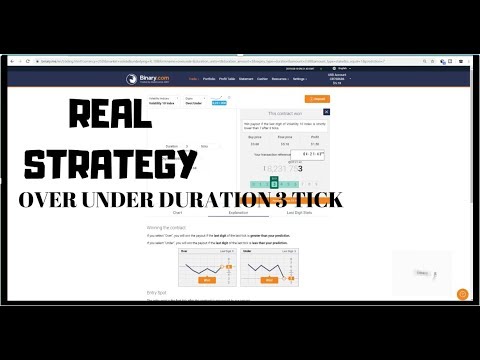OVER UNDER STRATEGY DURATIONS 3 TICK-BINARY.COM TRADING - YouTube