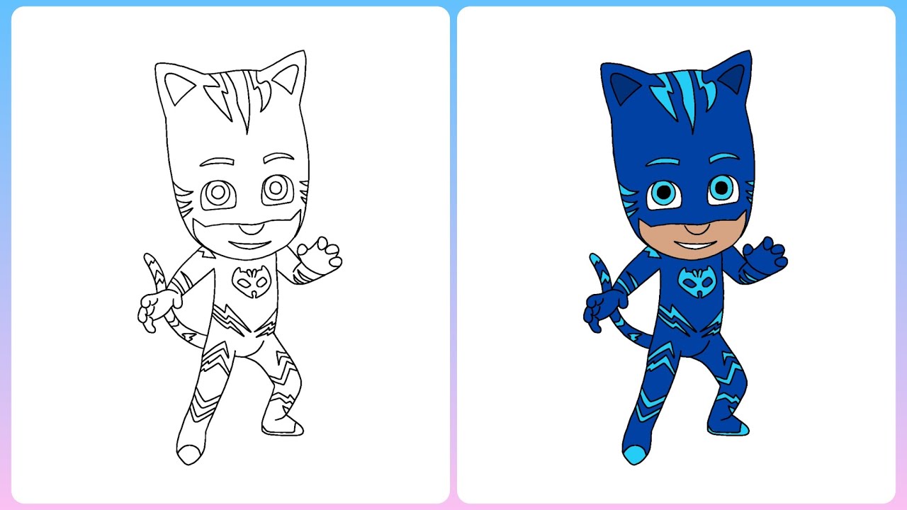 How you draw PJ Masks Connor | Easy step-by-step drawing | Little ...