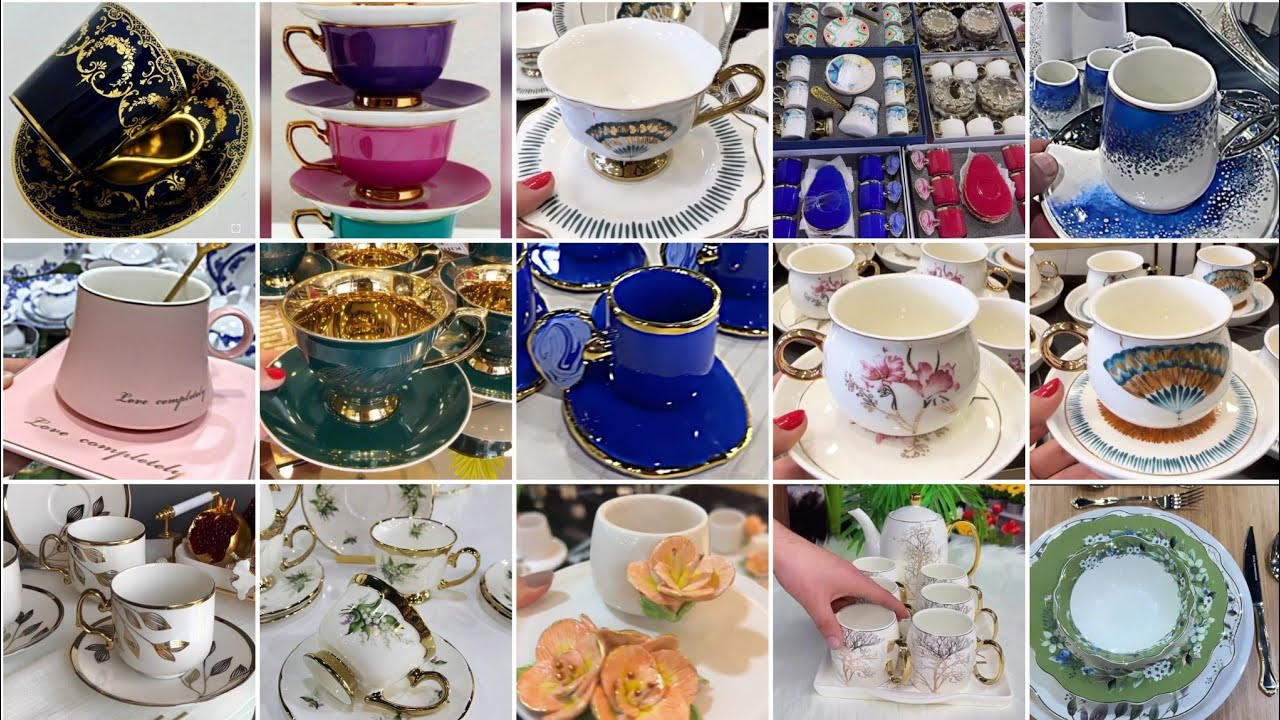 #2024 😍Stylish ☕ Tea Cups Design Collection | Antique Designs of ☕ Tea ...