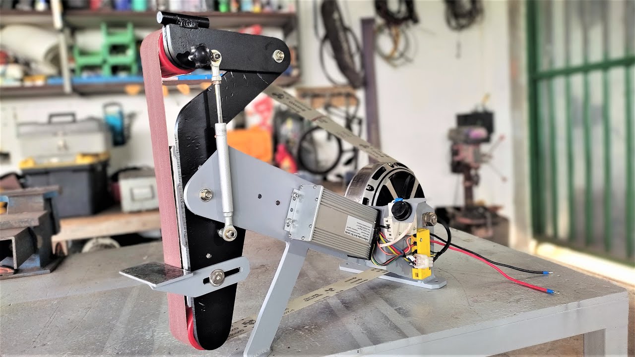 Belt Sander Made out of E - Bicycle Parts - YouTube