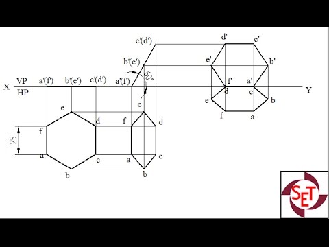 Projection of a hexagonal lamina using Solid Edge - YouTube