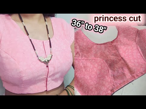 Princess cut blouse designs// step by step// How to make a designer ...