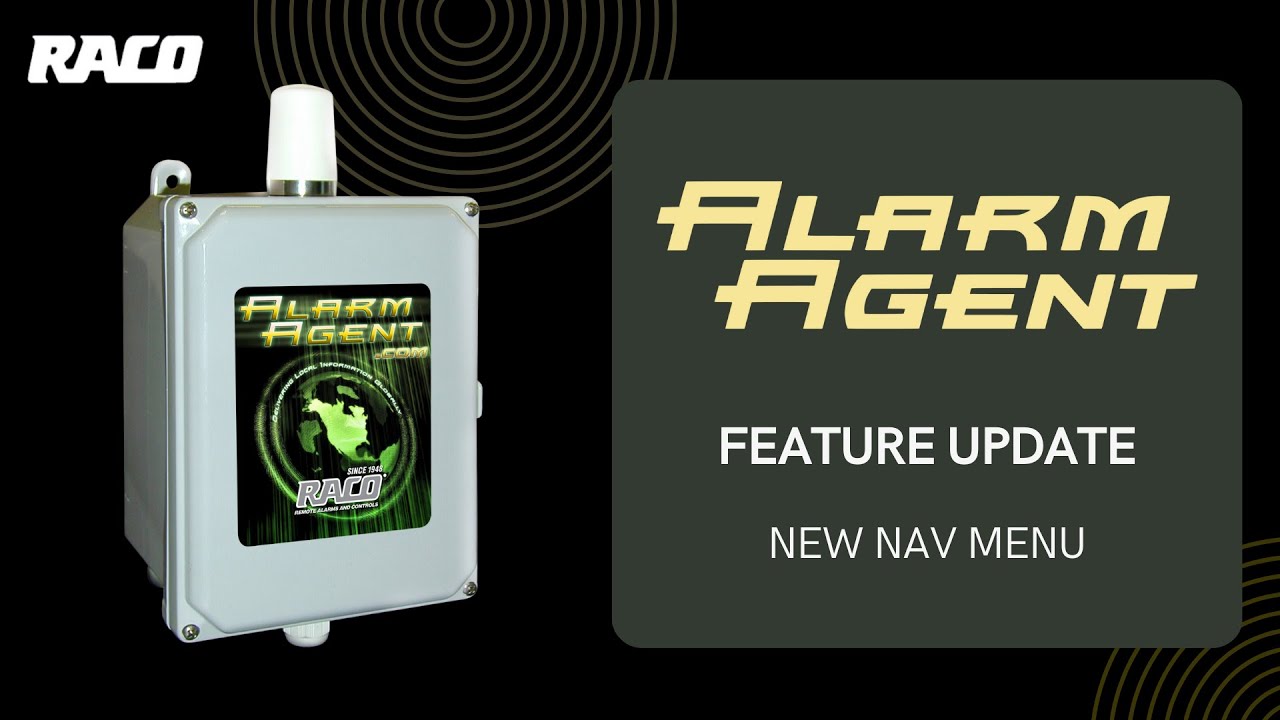 RACO Alarm Agent - Product Update - New Menu - YouTube