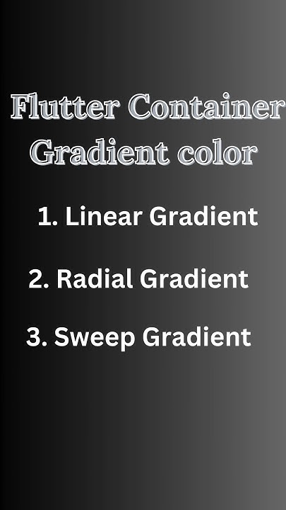 Flutter Tutorial : Flutter Background Gradient Color LinearGradient , RadialGradient ...