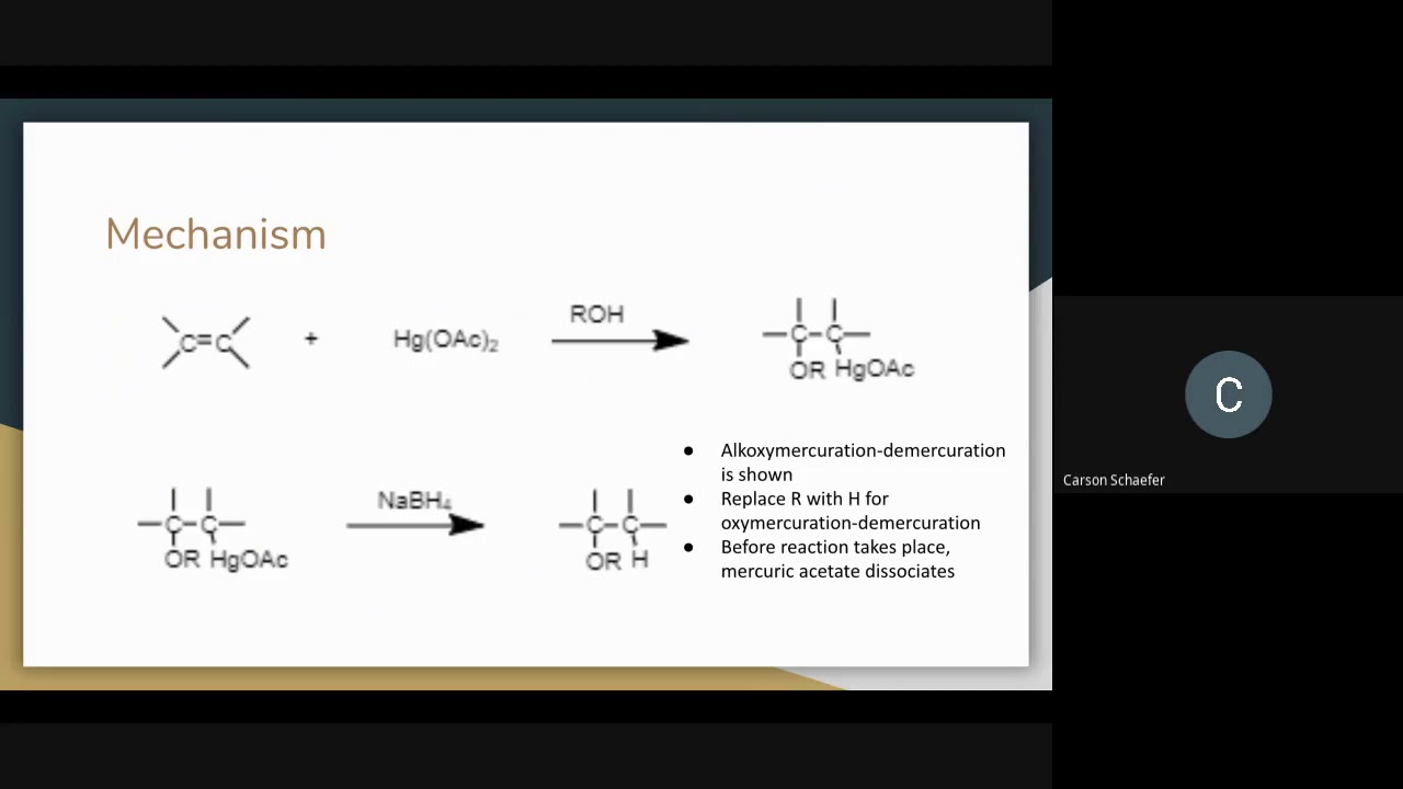 Oxymercuration-demercuration and alkoxymercuration-demercuration ...