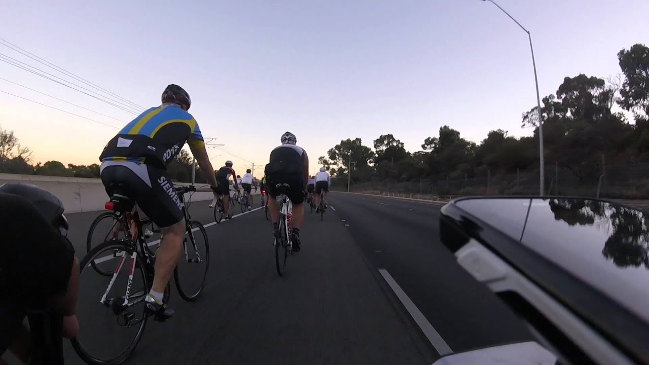 Freeway Bike Hike 2016 - YouTube
