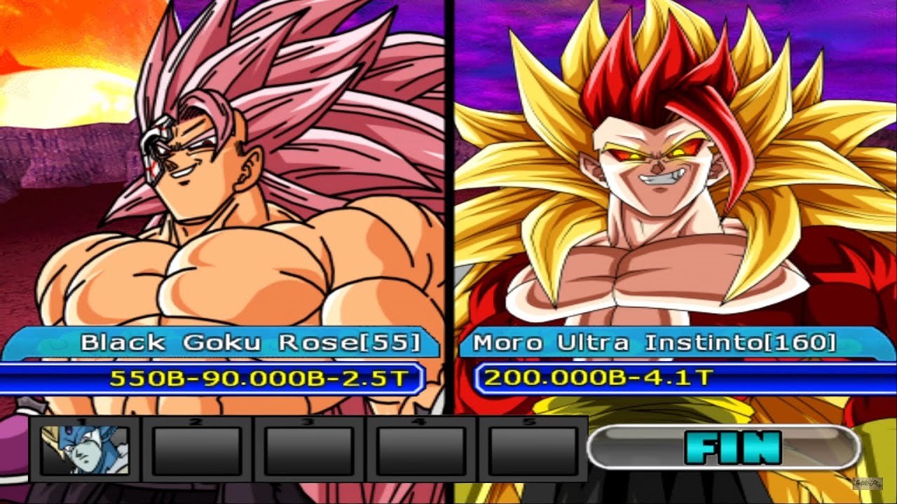 Plan: Cero Humanos... BLACK GOKU SSJ ROSE 3 FULL POWER vs RYCON SSJ 4 ...