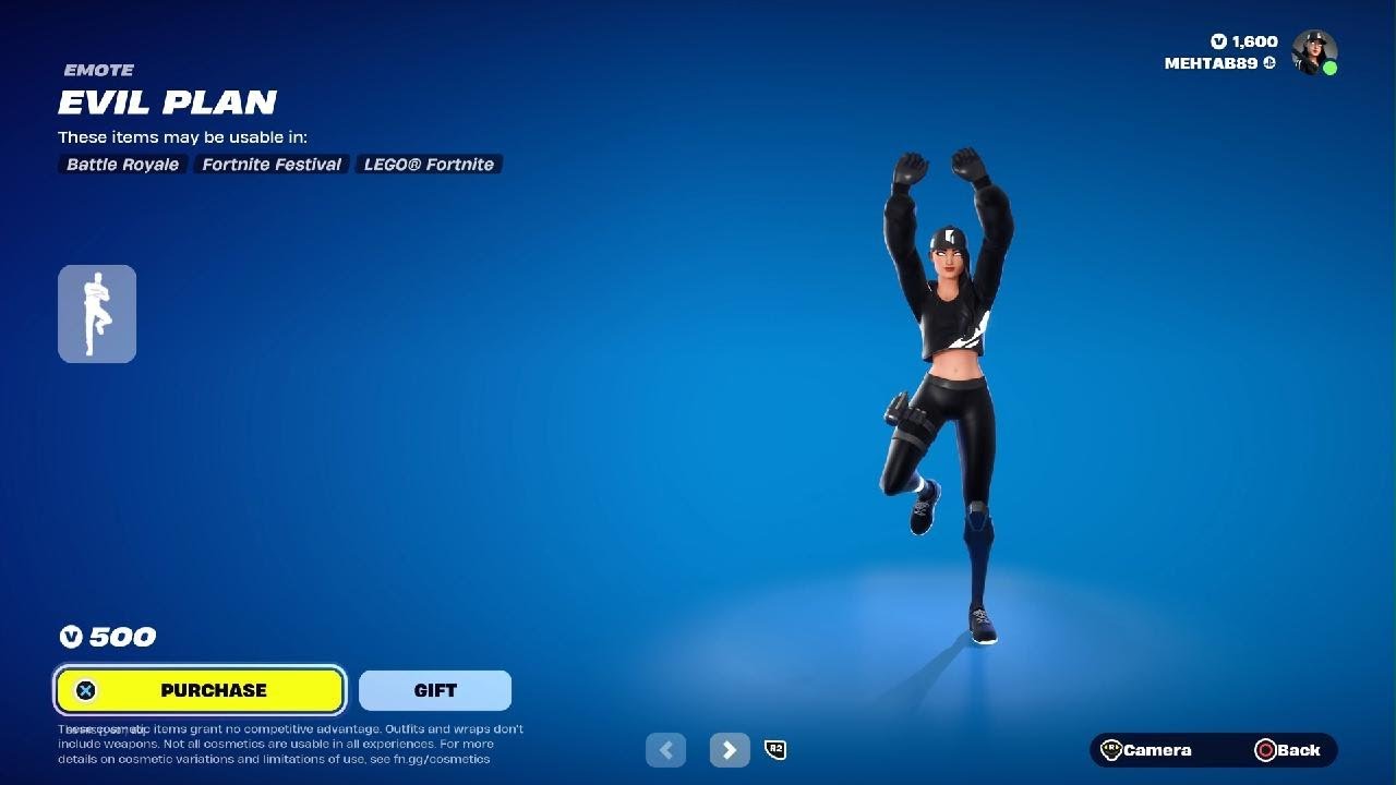 Evil Plan Emote In Fortnite Youtube