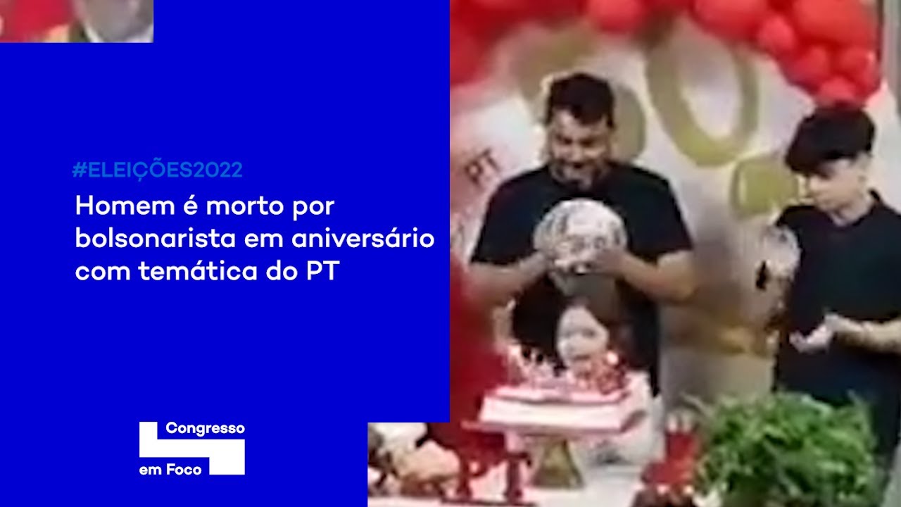 Homem é morto por bolsonarista em aniversário com temática do PT - YouTube
