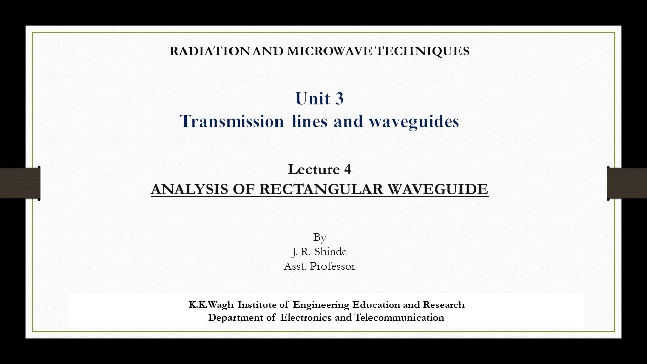 Analysis of rectangular Waveguide and Waveguide parameters mode - YouTube