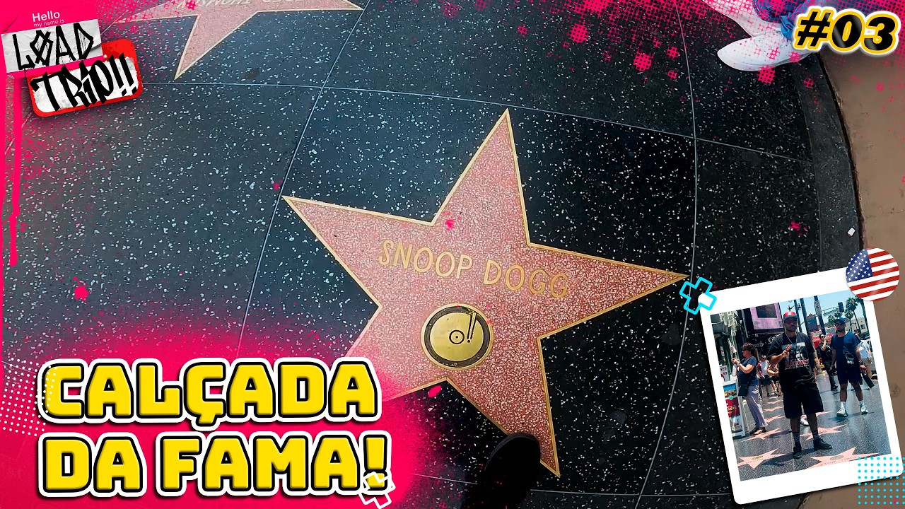 CONHEÇENDO E COLADO STICKERS NA CALÇADA DA FAMA! - YouTube