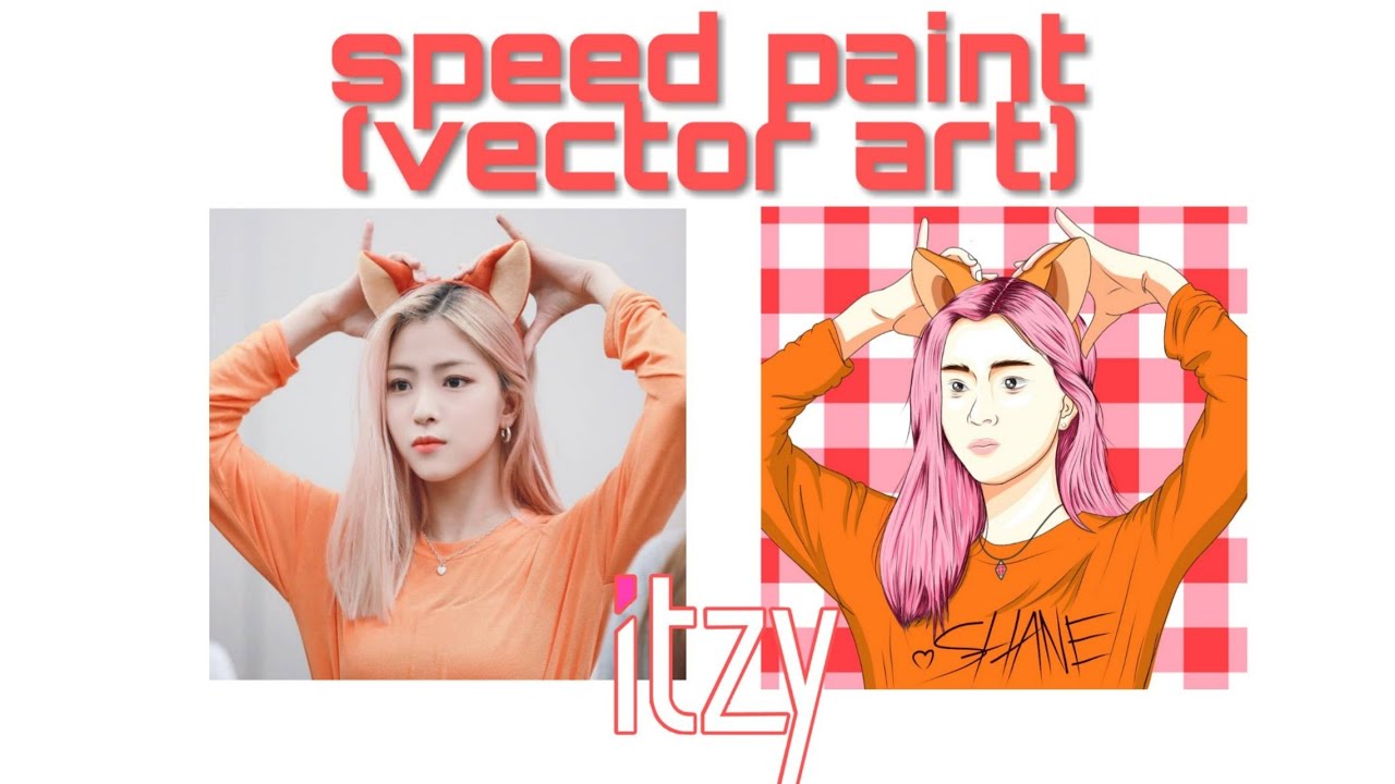 Ryujin ITZY (vector art speed painting) - YouTube