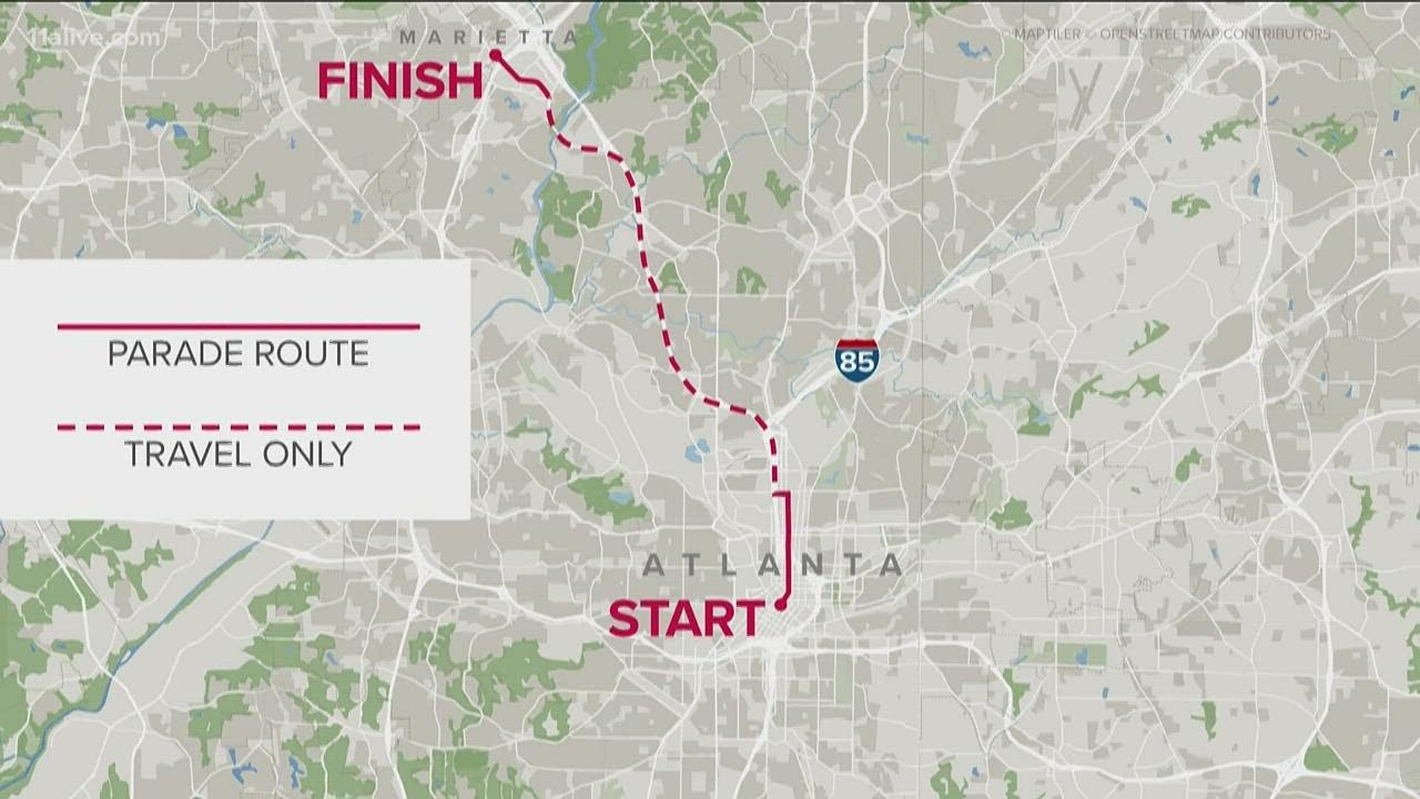 A look at Braves World Series parade route - YouTube