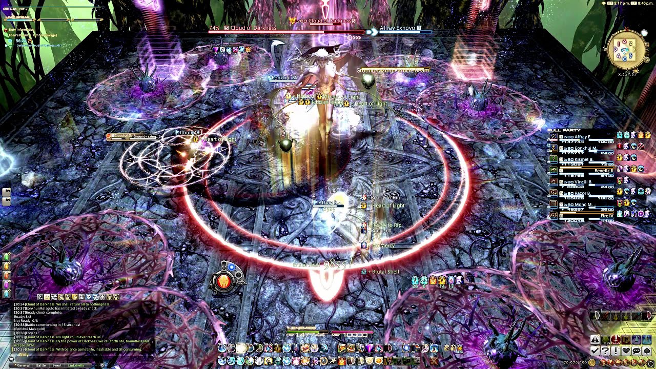 [FFXIV] Cloud of Darkness Savage (E9S) GNB PoV - YouTube