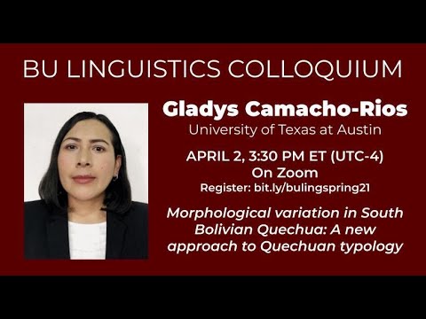 Gladys Camacho-Rios Colloquium - Apr. 2, 2021 (ASL-interpreted)