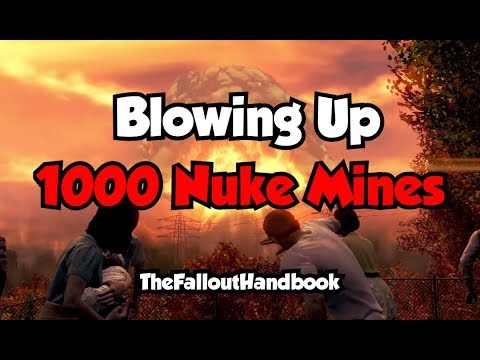 Fallout 4 - BLOWING UP 1000 NUKE MINES! (Huge Explosion) - YouTube