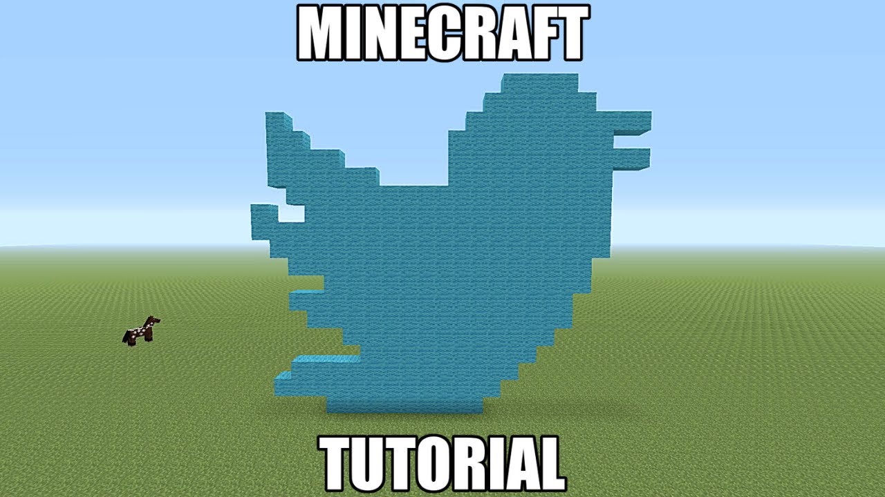 Minecraft Pixel Art Tutorial - Twitter Logo - YouTube