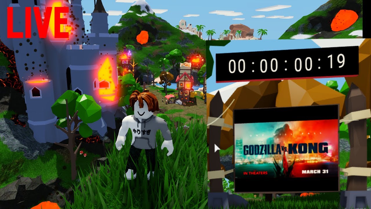 Roblox Islands Godzilla VS Kong Event LIVE (Roblox Skyblock) - YouTube