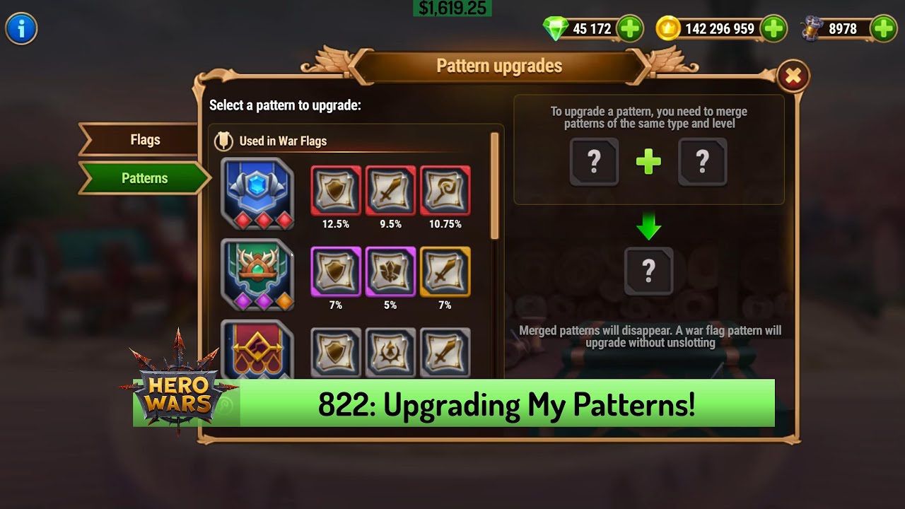 Let's Play Hero Wars 822: I Finally Have 3 Red Patterns for My Main ...