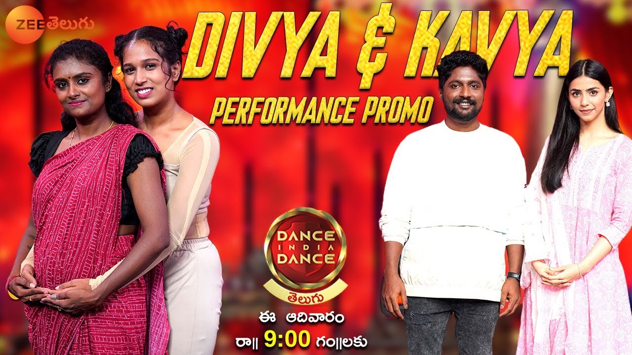 Divya & Kavya Performance Promo | Dance India Dance Telugu | This Sunday at 9 PM | Zee Telugu ...