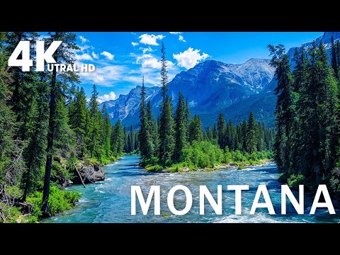 Montana 4K UHD • Scenic Relaxation Film with Spring Beauty • Calming Piano Music