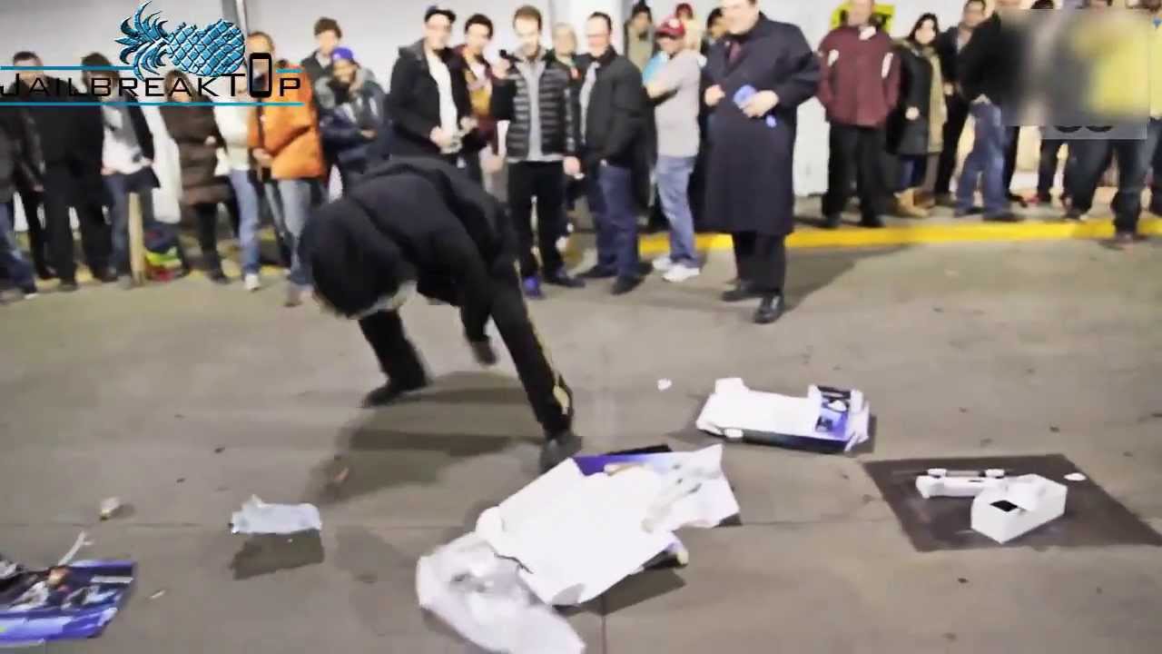 Crazy Man SMASHES PS4 in first day LAUNCH - YouTube