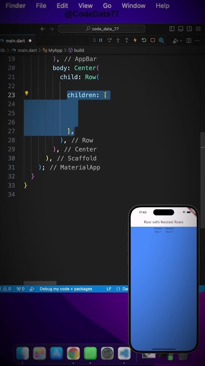 Row I Row with Nested Rows #coding #flutter #customdesign - YouTube