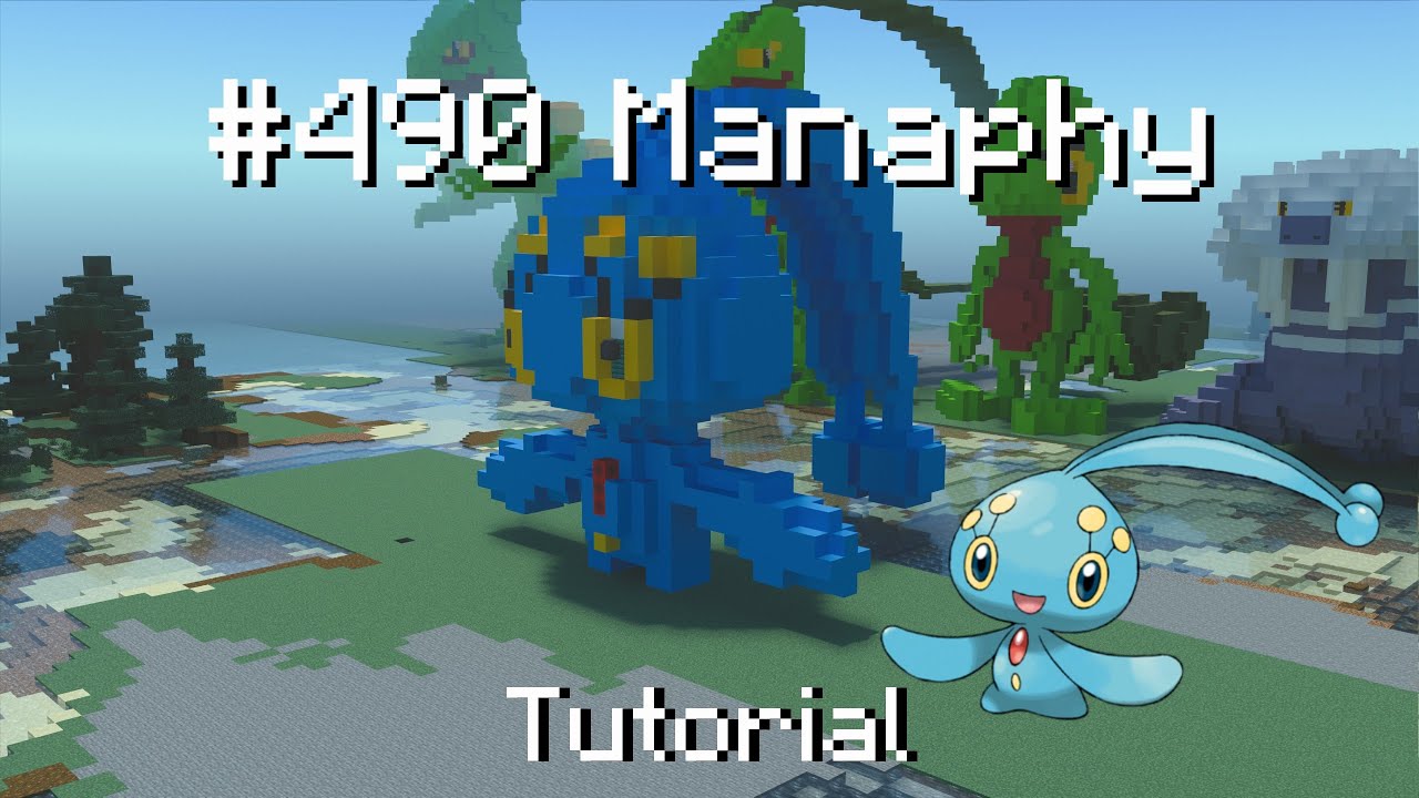 How to build a Pokémon Manaphy statue in Minecraft (Tutorial) - YouTube