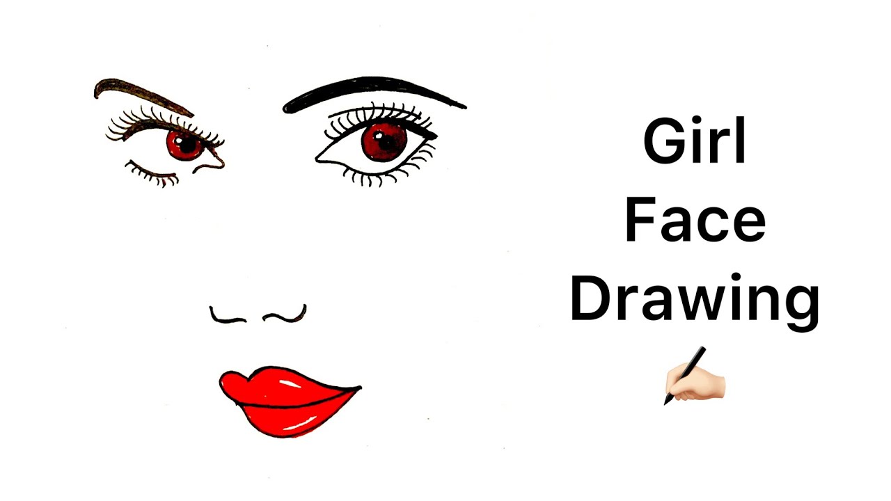 How to draw Girl Face - YouTube