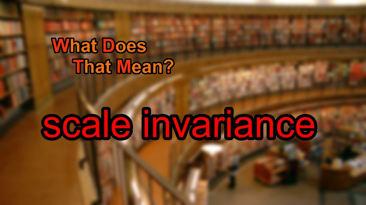 What does scale invariance mean? - YouTube