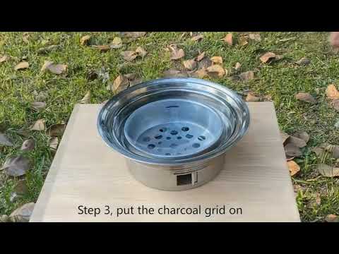 Korean Style Table Charcoal Portable BBQ Grill Camping Outdoor ...