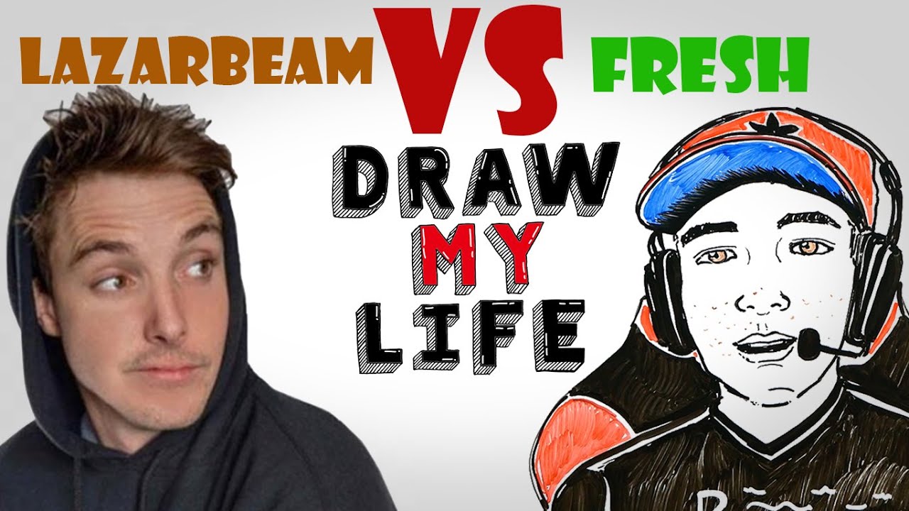 Draw My Life : LazarBeam VS Fresh - YouTube