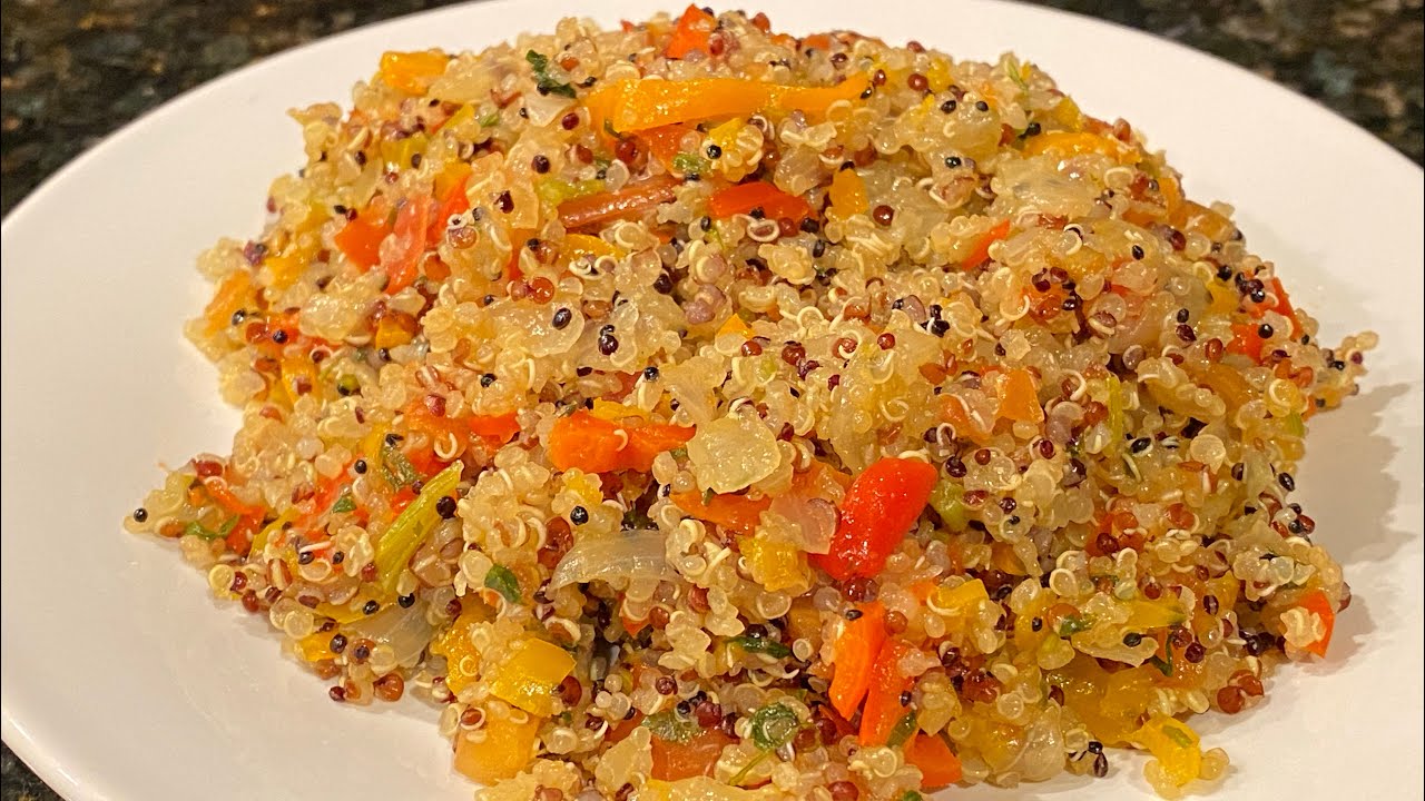 Quinoa tricolor con pimientos - YouTube