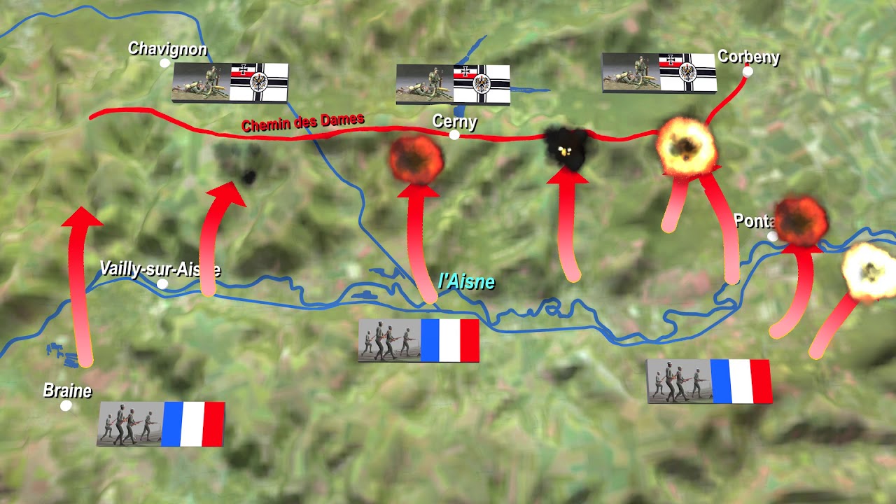 LE CHEMIN DES DAMES CARTE 3D - YouTube