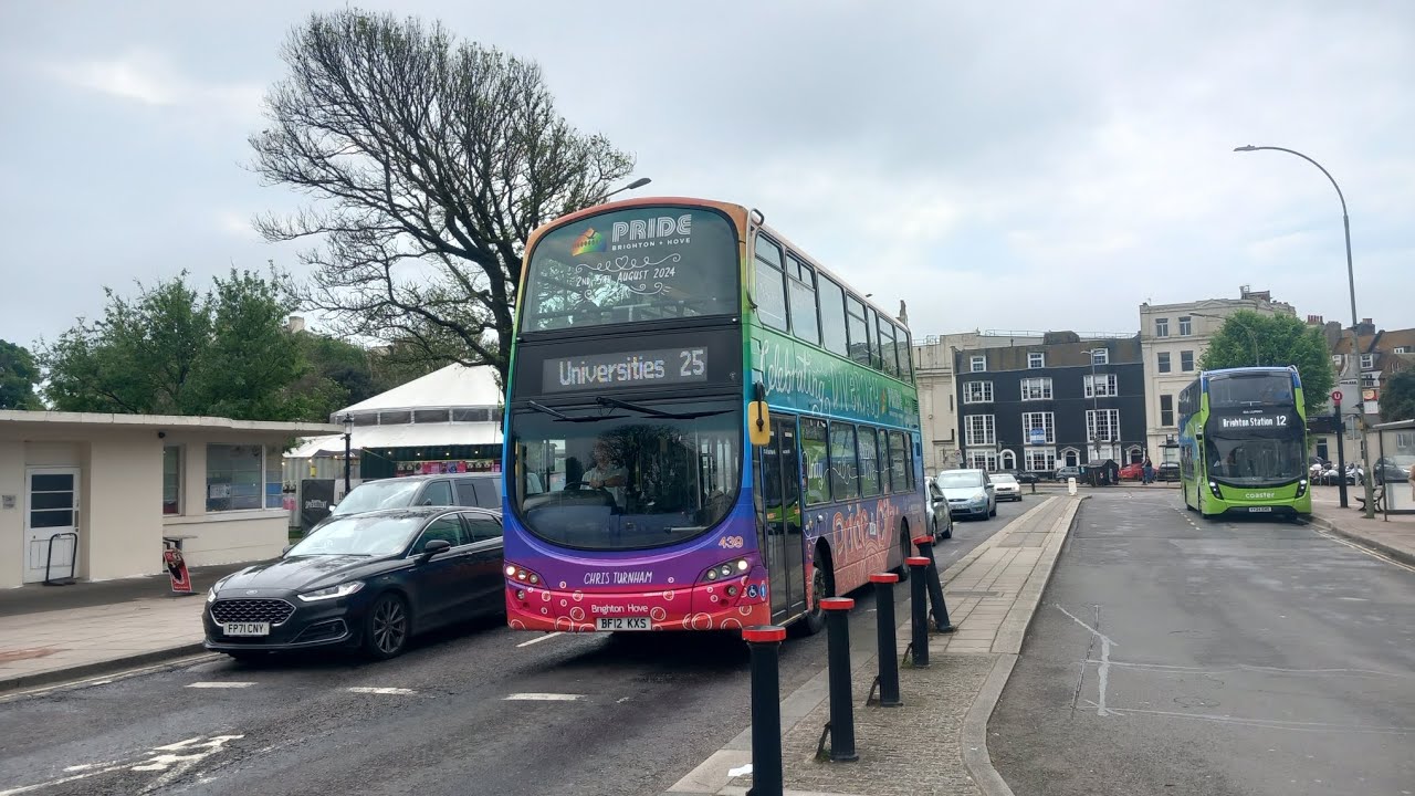 Onboard Brighton & Hove Bus 439 (BF12 KXS) | Volvo B9TL Wright Eclipse ...
