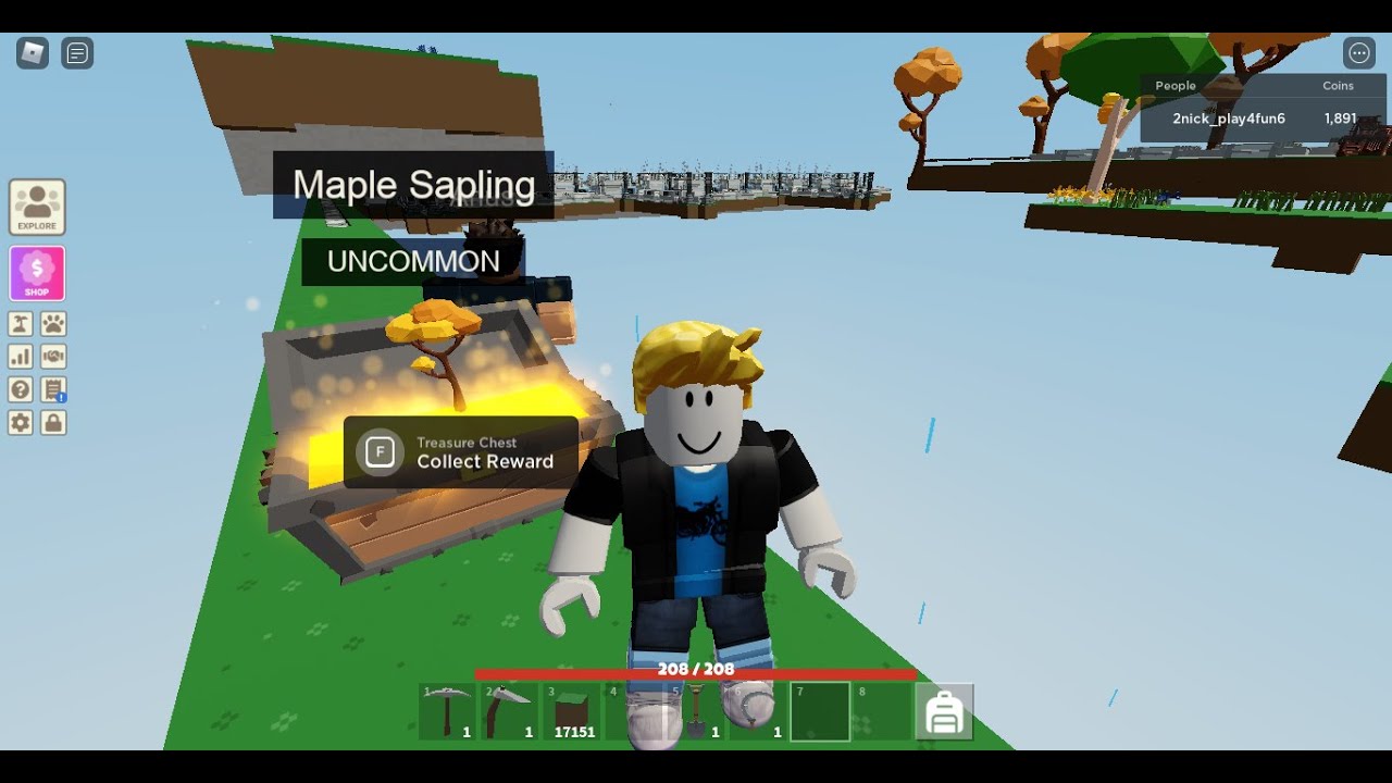 Open Treasure Chest! And Get Maple Sapling [UNCOMMON] in Roblox ...