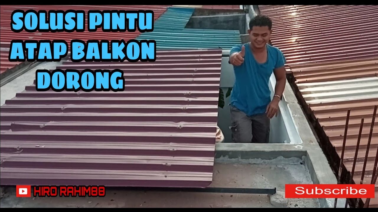 SOLUSI PINTU ATAP BALKON DORONG - YouTube
