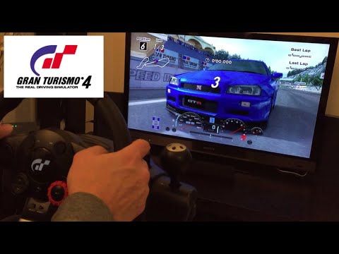 Gran Turismo 4 with Logitech Driving Force GT on PS2 slim - YouTube