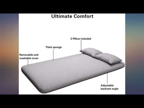 Thick Folding Portable Twin//Single Mattress, Adjustable Floor Sofa, Foldable Lazy review