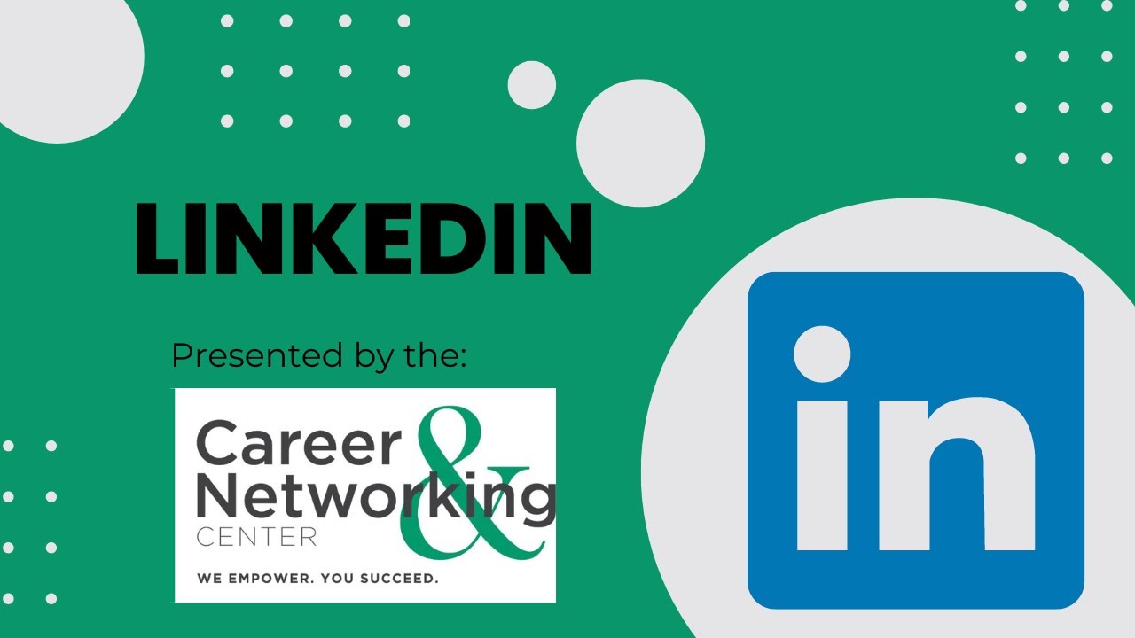 Career & Networking Center- LinkedIn - YouTube