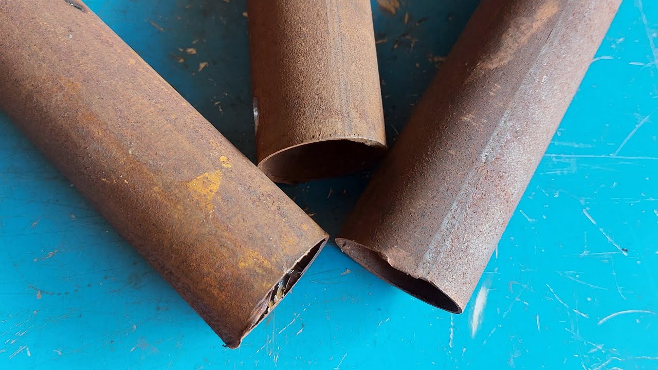 Round Pipe simple Cutting Idea || 45 Degree Angle Cutting Techniques ...