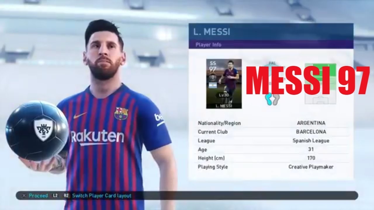 Pes 19 MY CLUB MESSI INSANE BALL OPENING catched Messi 97 rating, HD ...