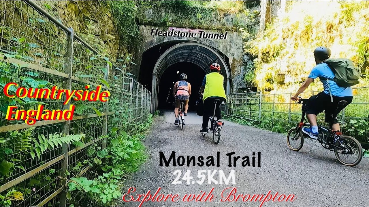 Brompton bike Trio touring Matlock Bath village to Monsal trail ...