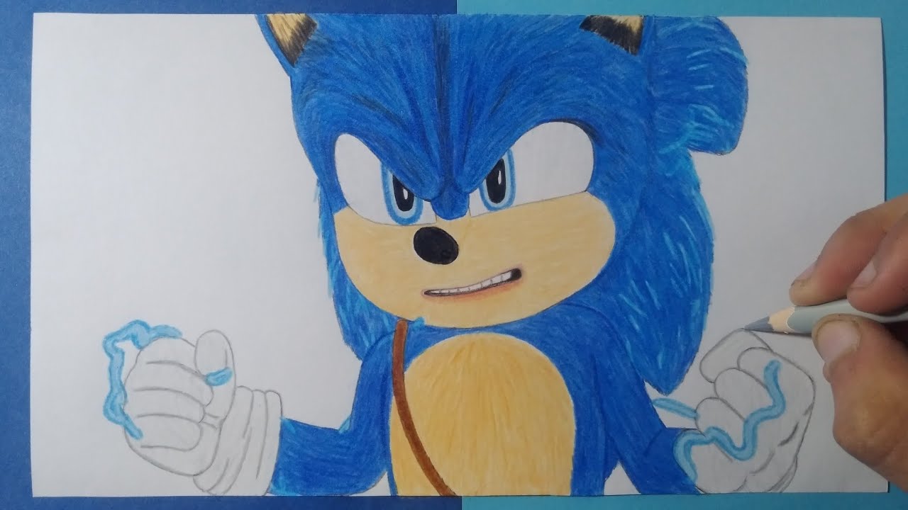 Dibujando a Sonic Electric | Sonic 2: La Película | Drawing Sonic ...