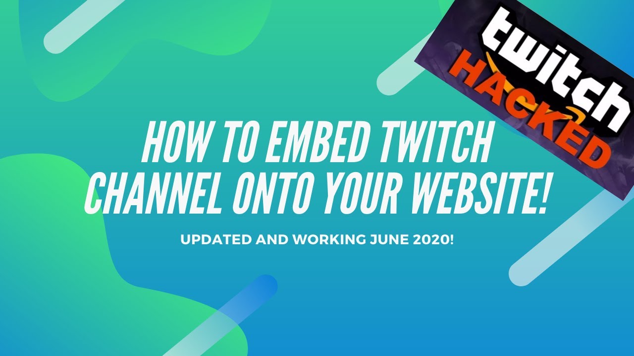 How to EMBED Twitch CHANNEL Onto WEBSITE! - YouTube