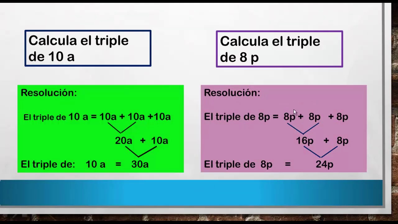 ÁLGEBRA TRIPLE DE UN TÉRMINO ALGEBRAICO - YouTube