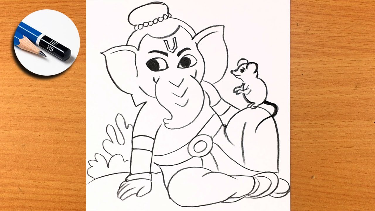 How to draw Lord Ganesha | Lambodar Ganpati Drawing Step by Step - YouTube