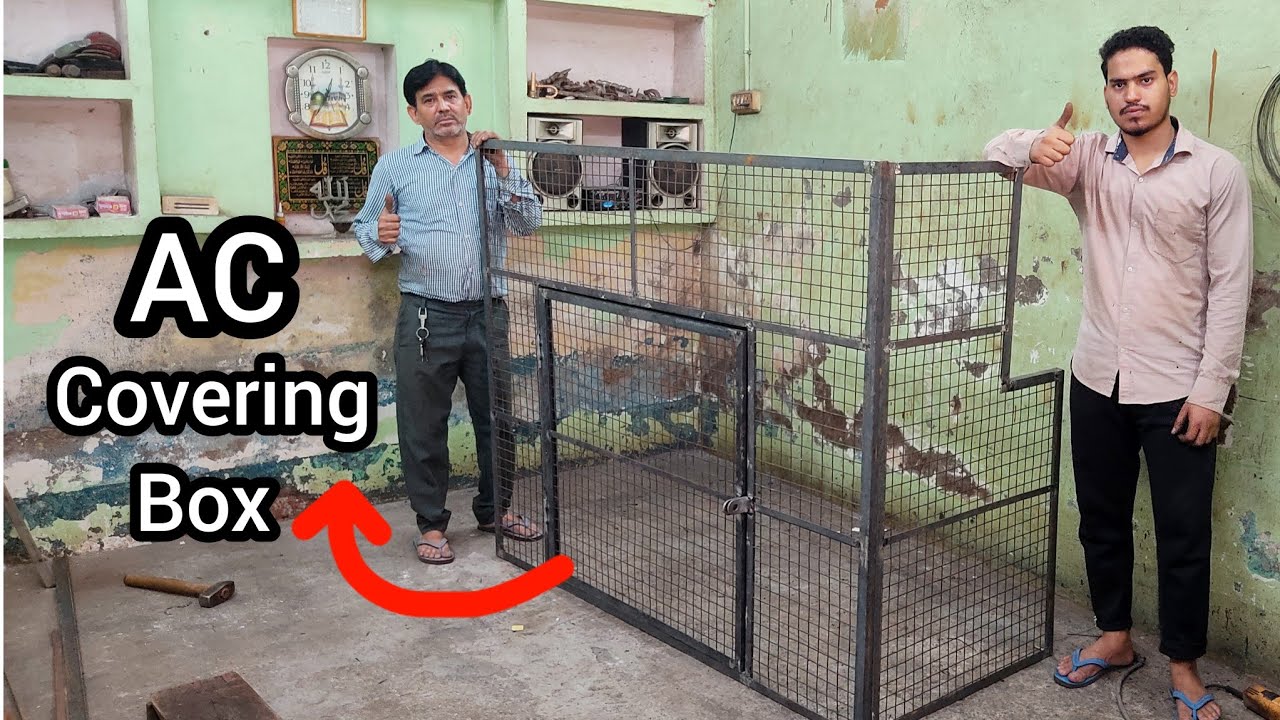 How To Make AC Covering Frame || Air Conditioner Metal Frame - YouTube
