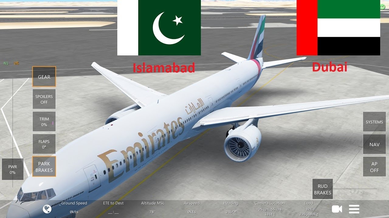 Infinite Flight | Islamabad to Dubai | Emirates B777-300ER | Global ...